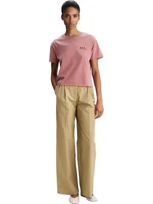 A.p.c. A.P.C. Rue Madame Logo Cotton T-Shirt Raspberry