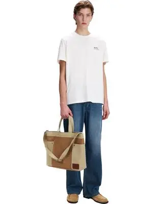 A.p.c. T-shirt With Rue Madame Logo Off White - Off-white