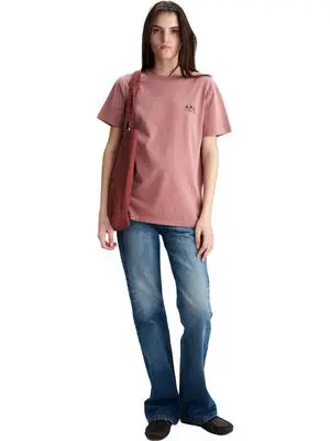 A.p.c. Rue Madame Paris" Logo T-shirt - Raspberry