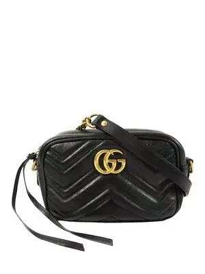 Gucci Gg Marmont Matelassé Shoulder Bag - Black