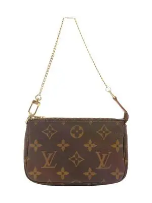 LOUIS VUITTON Mini Pochette Accessoires Monogram Tote Bag - Brown