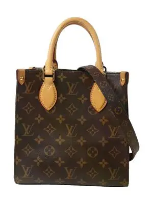 LOUIS VUITTON Monogram Sac Plat Bb Tote Bag - Brown