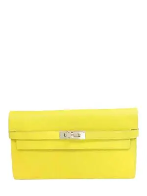 Hermès Kelly Leather Wallet - Yellow