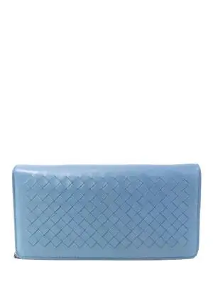Bottega Veneta Intrecciato Chain Clutch Bag - Blue