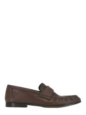 Brunello Cucinelli Monili-embellished Leather Loafers - Brown