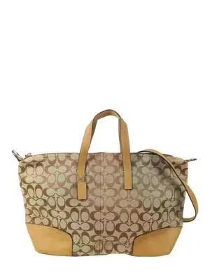 COACH VINTAGE Signature Logo Detail Tote Bag - Neutrals
