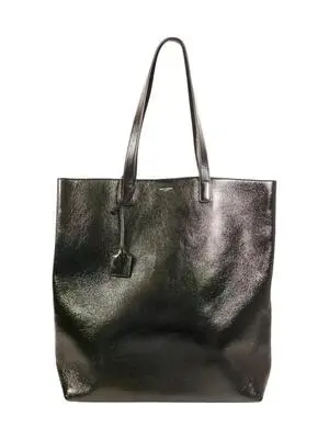 Saint Laurent Bold Crinkled-leather Tote Bag - Black