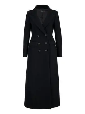 Dolce & Gabbana Double-breasted Wool Coat - Black
