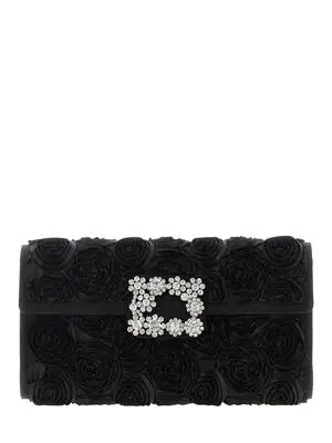 ROGER VIVIER Efflorescence" Clutch Bag With Rhinestone Detail - Black