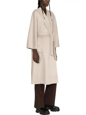 Max Mara Belted Cashmere Coat - Cream