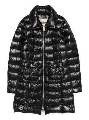 Herno Quilted Down Coat With High Collar - Black