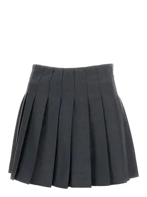SELF-PORTRAIT Pleated Mini Skirt - Multicolor