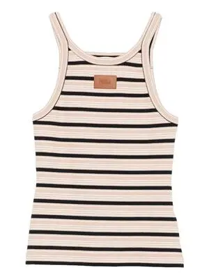Fendi Ribbed Striped Tank Top - Multicolor