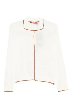 Max Mara Knitwear Cardigan With Contrast Trim - Multicolor