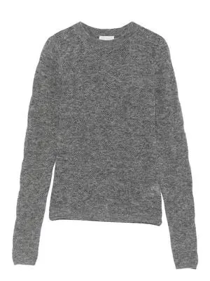 Brunello Cucinelli Open-knit Crew Neck Sweater - Gray