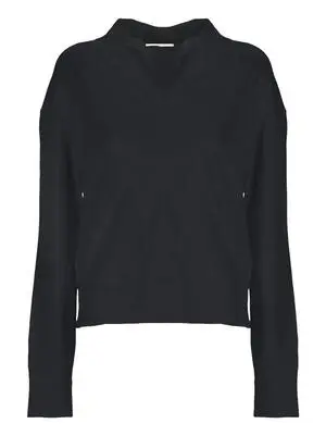 OLIVER LATTUGHI Long Sleeve V-neck T-shirt - Blue