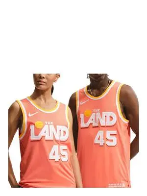 Nike Dri-fit Adv Nba Donovan Mitchell Authentic Cleveland Cavaliers City Edition Jersey - Orange Frost