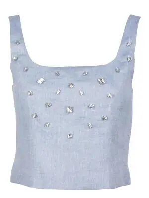 Marella Sleeveless Vest - Blue