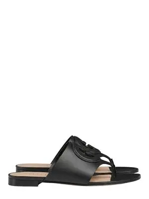 Gucci Interlocking G Hollow-out Slipper - Black