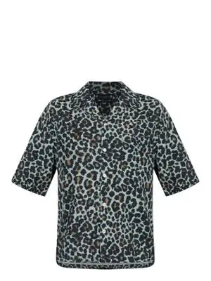 ALLSAINTS Silesia Leo Camp Collar Shirt - Black