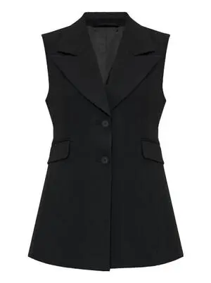 ALLSAINTS Sleeveless Vest With Lapel Collar - Black
