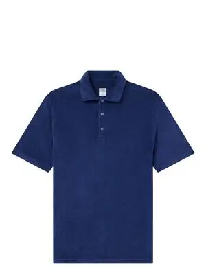 Fedeli FEDELI - Mondial Cotton-Terry Polo Shirt - Men - Blue  Navy