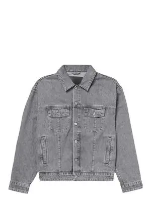 Nn07 Roy Denim Trucker Jacket - Gray