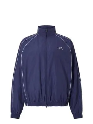Balenciaga Logo-print Cotton-blend Track Jacket - Blue