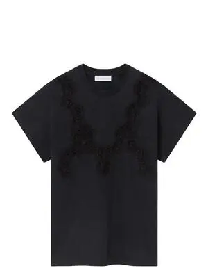 Stella McCartney Lace Detail T-shirt - Black