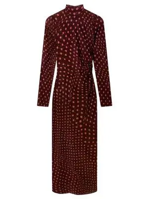 Stella McCartney Polka-dot Ruched Maxi Dress - Red