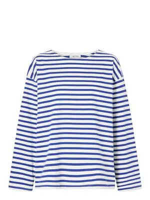 Matteau Breton Striped Cotton-jersey T-shirt - Blue