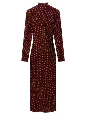 Stella McCartney Polka-dot Ruched Maxi Dress - Red