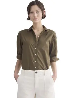 Everlane Cuff Detail Shirt In Lightweight Cotton - Beech
