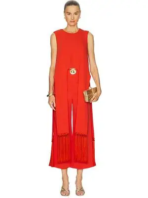 Alexis Rennes Top With Fringe Detailing - Red