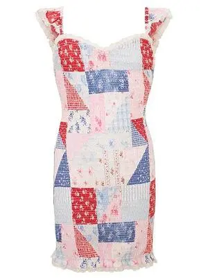LoveShackFancy Tween Mini Dress - Blue