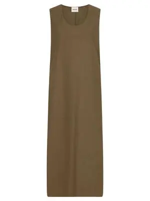 Khaite Organic Cotton Midi Dress - Green