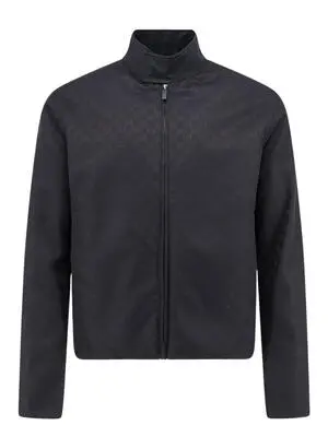 Gucci Monogram Zip-up Blouson Jacket - Black