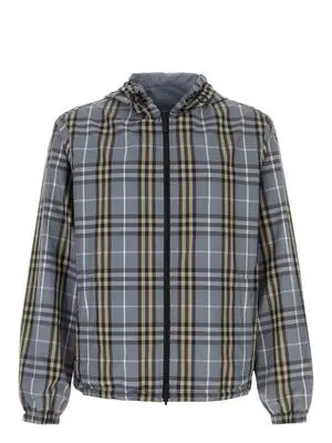 Burberry Embroidered Reversible Polyester Jacket - Multicolor