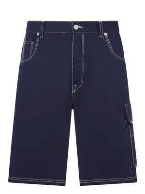 Fendi Cotton Canvas Cargo Bermuda Shorts - Multicolor