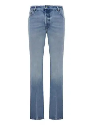 Miu Miu Five-pocket Washed Denim Trousers - Multicolor