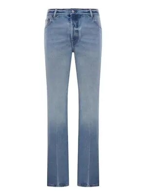 Miu Miu Five-pocket Washed Denim Trousers - Multicolor