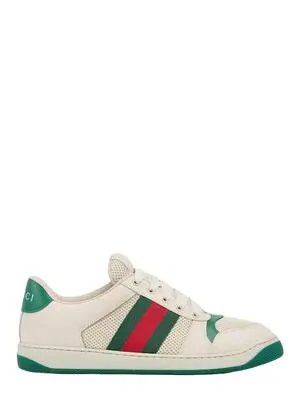 Gucci Screener Sneakers With Web Stripe Detail - Multicolor