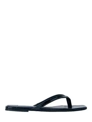 TOTEME Croc-effect Flip-flops - Black