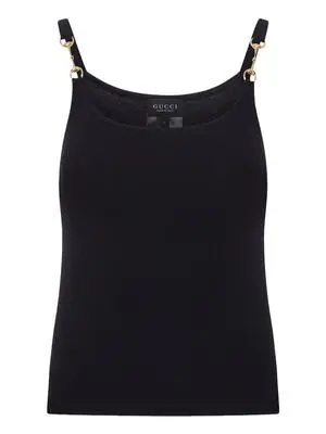 GUCCI Crêpe Jersey Top With Hook Detail
