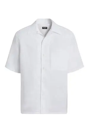 ZEGNA Short-sleeve Linen Shirt