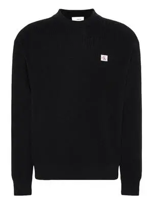 Calvin Klein Waffle Knit Jumper - Black