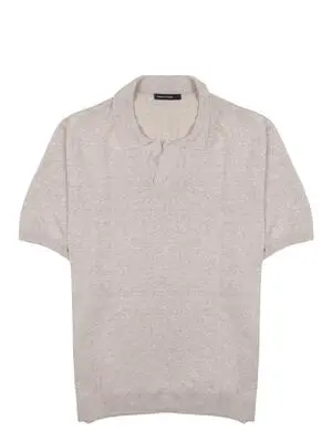 Tagliatore Polo In Lino - Cream