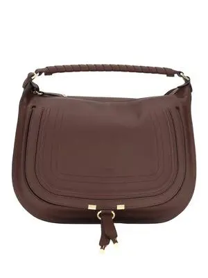 Chloé Marcie Leather Shoulder Bag - Brown