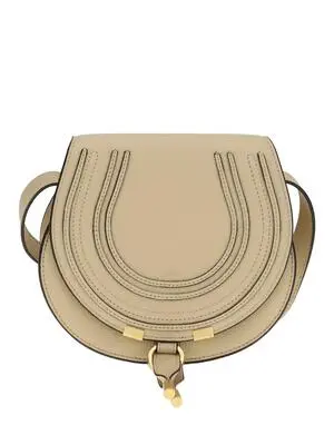 Chloé Chloé Small Marcie Leather Shoulder Bag Cream