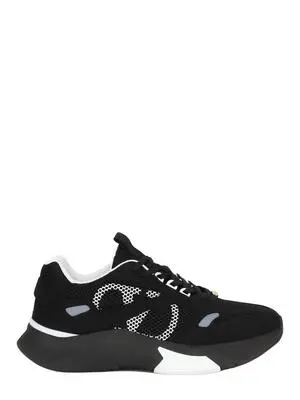 Valentino Garavani Demivee Mesh And Suede Sneakers - Black